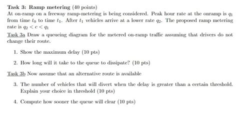 Task Ramp Metering Points At On Ramp On A Chegg