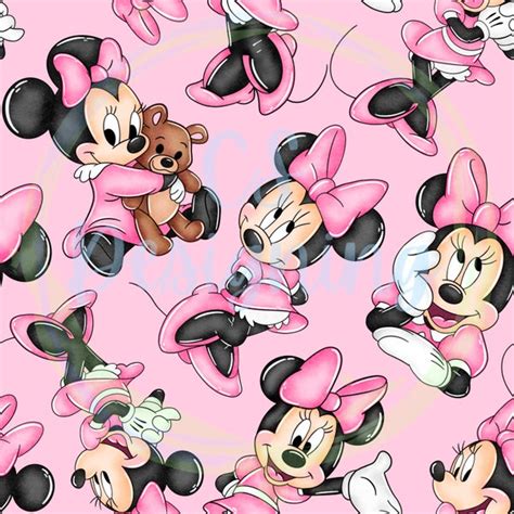 Minnie Mouse Head Seamless Pattern Etsy