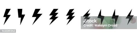번개 전기 아이콘입니다 볼트 원 기호입니다 전원 충전 에너지 표시 벡터 일러스트레이션 개념에 대한 스톡 벡터 아트 및 기타 이미지 Istock