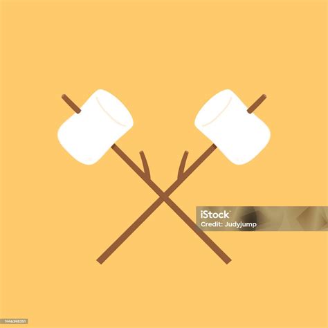 Ilustración De Vector De Dibujos Animados De Malvavisco Espacio Libre Para Texto Pila De