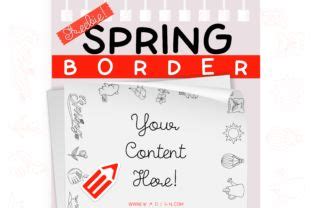 Spring Border Template Graphic By WADLEN Creative Fabrica Border Templates Templates