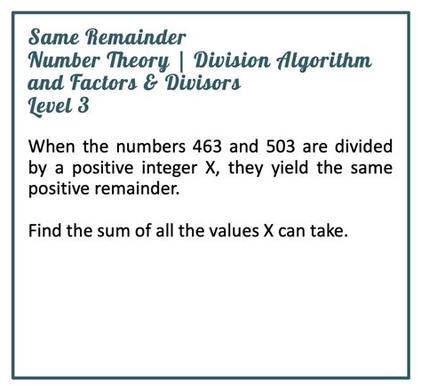 finding all possible remainders r passtimemath