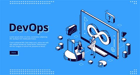 Devops 아이소메트릭 배너 개발 및 운영 3차원 형태에 대한 스톡 벡터 아트 및 기타 이미지 3차원 형태 개발 건강관리와 의술 Istock