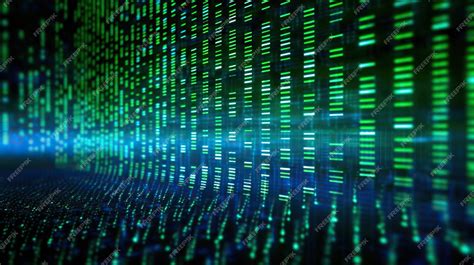 Premium Ai Image Blue Digital Binary Data On Computer Screen Background
