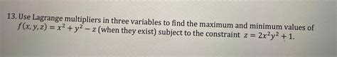 answered 13 use lagrange multipliers in three… bartleby