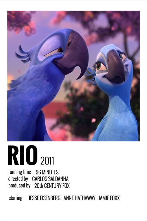 Rio 2 Minimalist Poster 2011 Movie Posters Animation Movies Poster