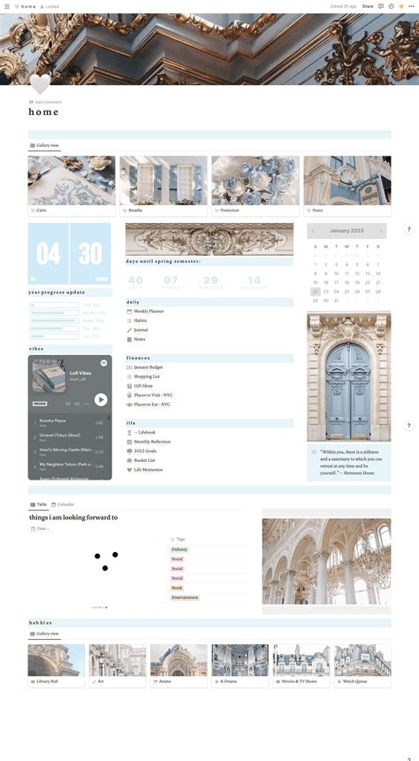 Monet Aesthetic Notion Template Artofit