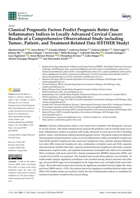 Pdf Classical Prognostic Factors Predict Prognosis Better Than