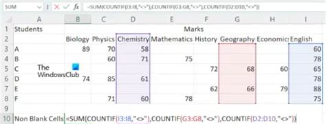 How To Count Nonblank Cells In Excel