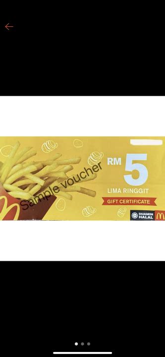 Mcd Voucher Worth Rm 10 Denomination Given Is Either Rm 5 Or Rm10
