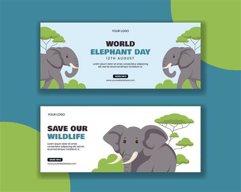 World Elephant Day Save Our Wildlife Awareness 68123108 Vector Art At