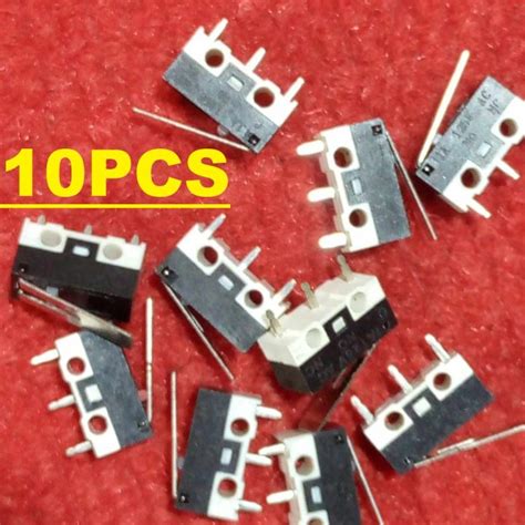 10pcs 1a Limit Switch 3 Pin 1a 125vac Spdt 3 Pin 13mm Long Straight Hinge Lever Arm Switch