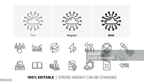 Education Justice Scales And Certificate Line Icons For Web App Printing Line Icons Vector Stock