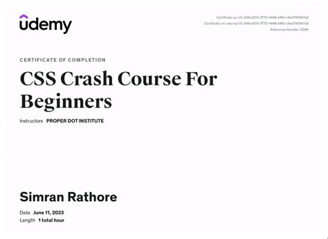 Simran Rathor On Linkedin Css Crashcourse Udemycourse