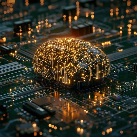 A Brain Shaped Circuit Illuminated On A Circuit Board Symbolizing Artificial Intelligence