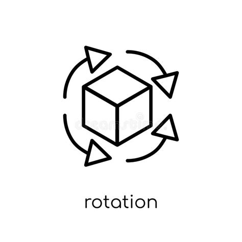Rotation Icon Trendy Modern Flat Linear Vector Rotation Icon On Stock Vector Illustration Of