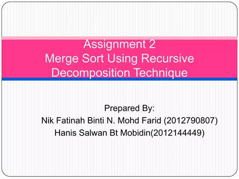 Recursive Decomposition Ppt