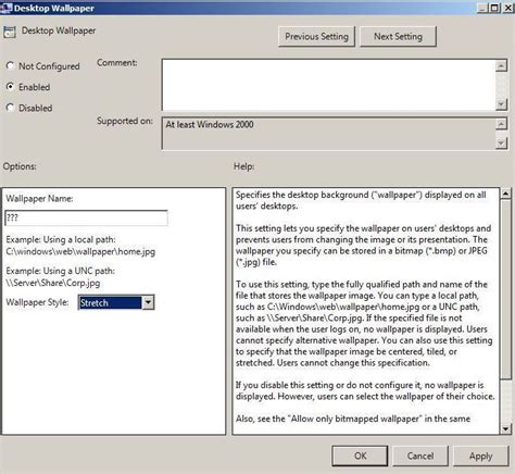 Group Policy Lock PC Disable Screen Savers And Set Background Image Windows Spiceworks