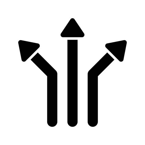 Three Way Direction Arrow Sign Road Sign Direction Icon Vector Illustration 30745001 Vector