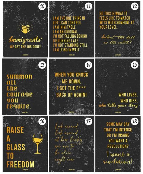 Hamilton Quote Posters Hamilton Fan Art Sets Hamilton Etsy