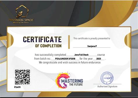 Sanjana P On Linkedin Excited To Share That I Have Successfully Completed Java Full Stack