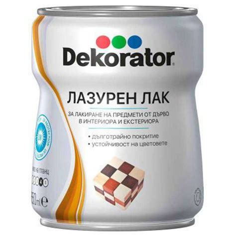 Алати Онлайн Магазин Лак лазурен Декоратор Сатен Безцветен 650мл