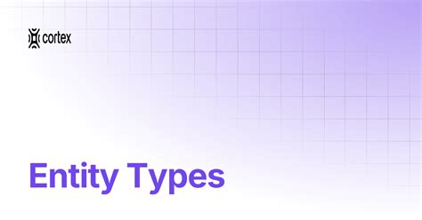 Entity Types Cortex