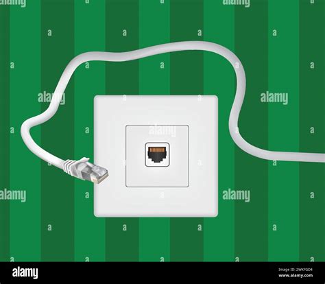 Ethernet Port And Cable Vector Stock Vector Image And Art Alamy