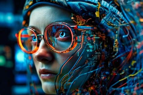 Premium Photo An Engaged Bespectacled Programmer Meticulously Navigating Through Layers Of