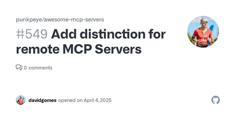 Add Distinction For Remote MCP Servers Issue Punkpeye Awesome Mcp Servers GitHub