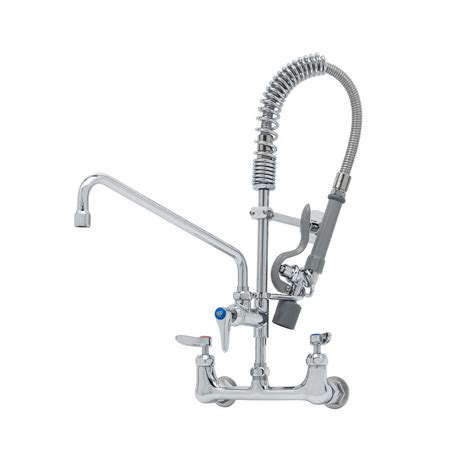 Tands Brass Mini Pre Rinse Unit W B 0107 C 8 Swivel Nozzle Lever Handles And Wall Bracket Mini