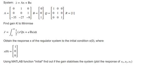 solved system x˙ ax bu