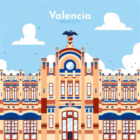 손으로 그린 스페인 여행 그림 무료 벡터