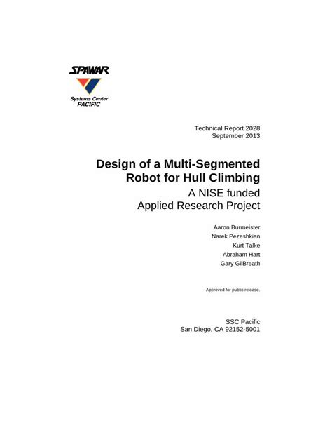 Pdf Design Of A Multi Segmented Robot For Hull Climbing Dokumentips