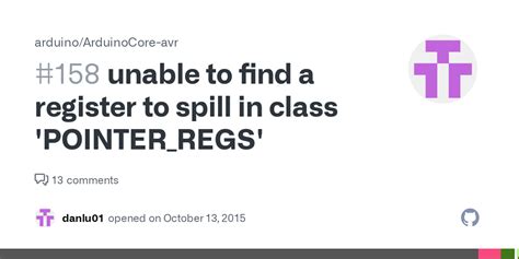 Unable To Find A Register To Spill In Class Pointerregs · Issue 158