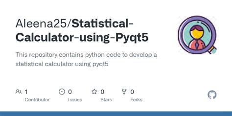 Github Aleena25statistical Calculator Using Pyqt5 This Repository