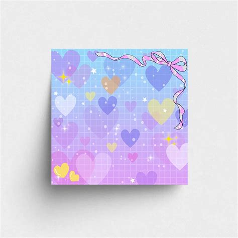 Free Kawaii Heart Pattern Graphics Yumekawa Pastel Heart Background