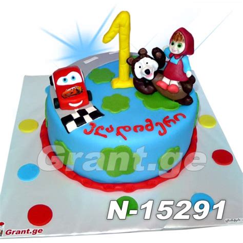საბავშვო ტორტი მაშა და დათვიშეკვეთით საკონდიტრო „grant Bakery“ ში ადგილზე მიტანით
