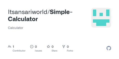 Github Itsansariworld Simple Calculator Calculator