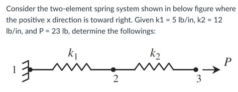 Solved A What Is The Displacement At Node 1 In Inches Chegg Com