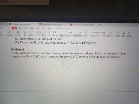Solved b Determine R L G and C assume ω rad s Chegg