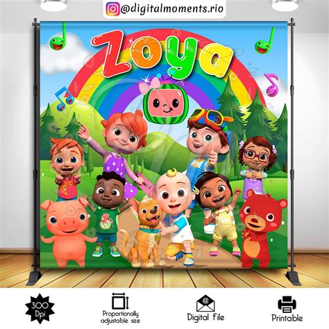 Cocomelon 8x8 Custom Backdrop Digital File Only Custom Digital