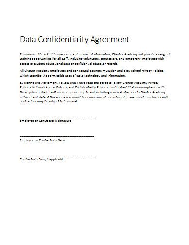 10 Data Confidentiality Agreement Examples To Download