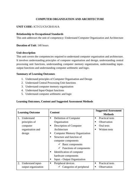 Computer Organisation And Architecture Pdf Inputoutput Central Processing Unit