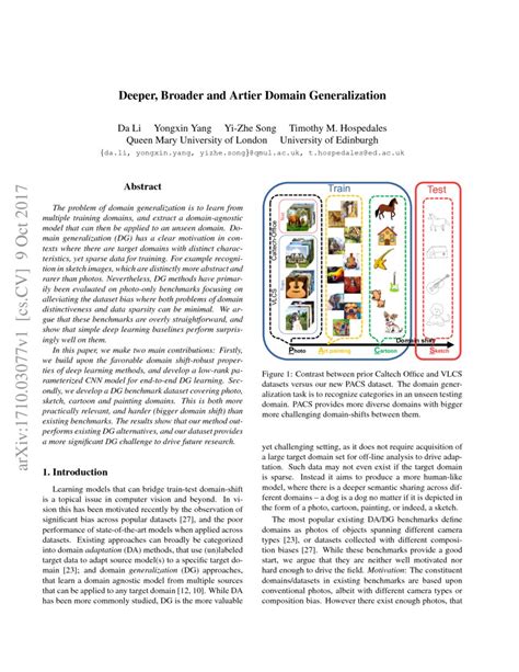 Deeper Broader And Artier Domain Generalization Deepai
