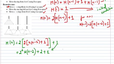 Mathematical Analysis For Tower Of Hanoi Problem In Tamil Youtube