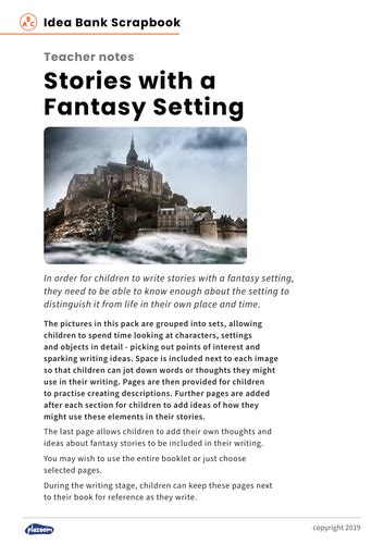 Ks2 Stories With Imaginary Settings Inspiration Pack Fantasy Worlds