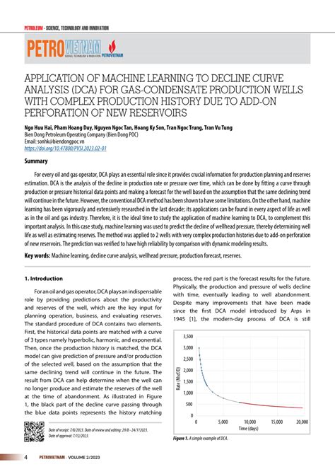 Pdf Application Of Machine Learning To Decline Curve Analysis Dca For Gas Condensate