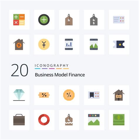 Free Vector 20 Finance Flat Color Icon Pack Like Million Case Percent Sold House