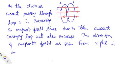 solved two wire loops are side by side as shown the current i1 in